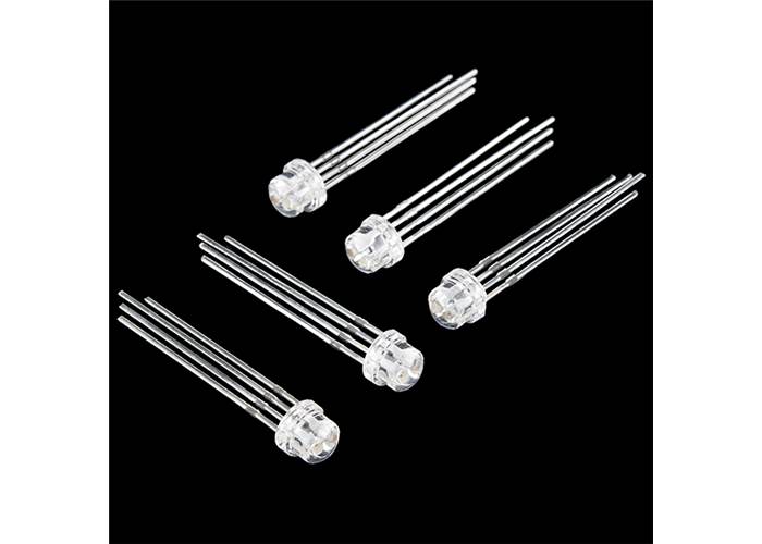 LED - RGB Addressable, PTH, 5mm Clear (5 Pack)