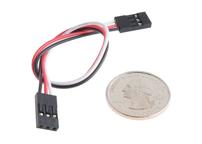 Jumper Wire - 0.1", 3-pin, 6" (Black, Red, White)