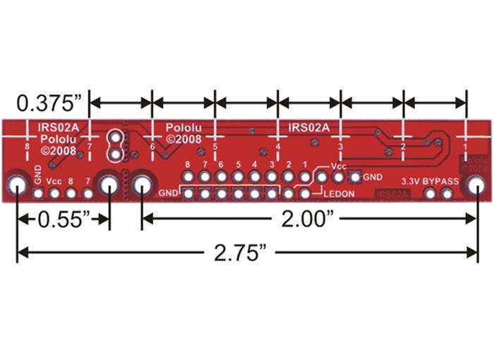 QTR-8A Reflectance Sensor Array - Robot Gear Australia