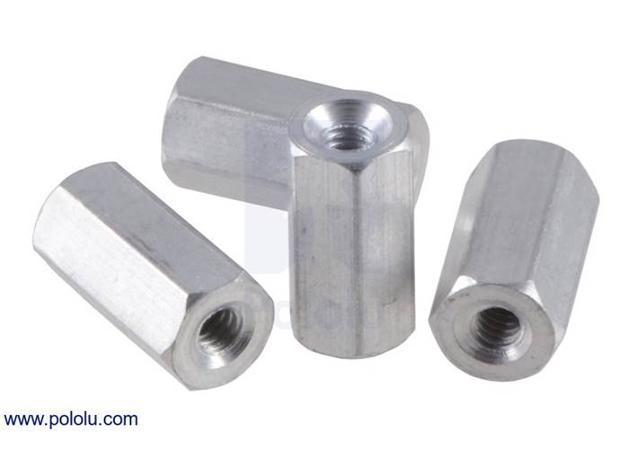 Aluminum Standoff: 3/8" Length, 2-56 Thread, F-F (4-Pack)