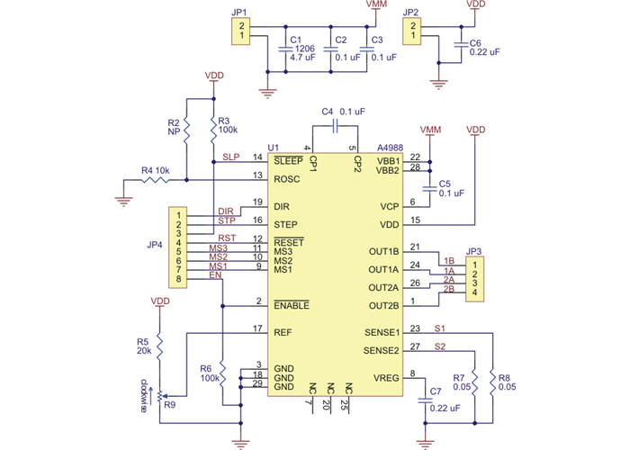 A4988 Stepper Motor Driver Carrier, Black Edition