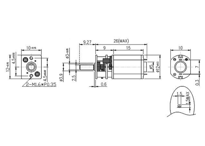 100:1 Micro Metal Gearmotor (High Power) - Robot Gear Australia