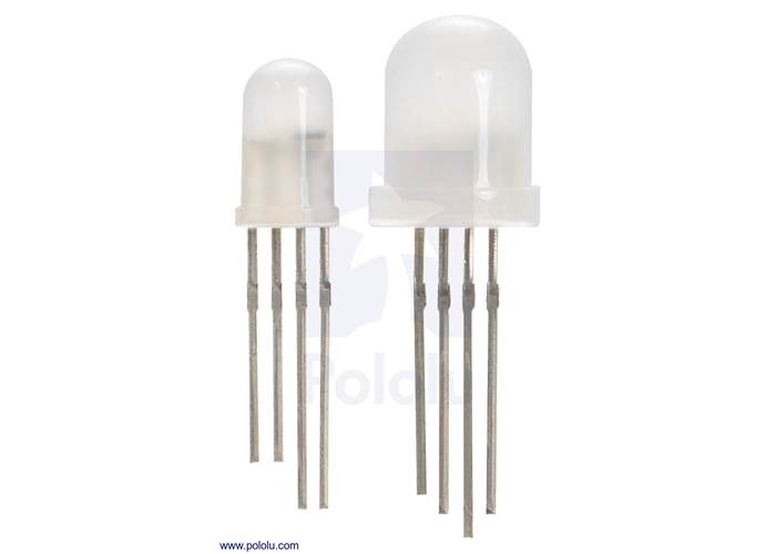 Addressable Through-Hole 8mm RGB LED with Diffused Lens, WS2811 Driver ...