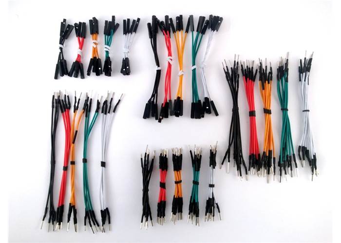 Breadboard jumper wire rainbow assortment 140 pack