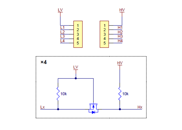Logic Level Shifter, 4-Channel, Bidirectional