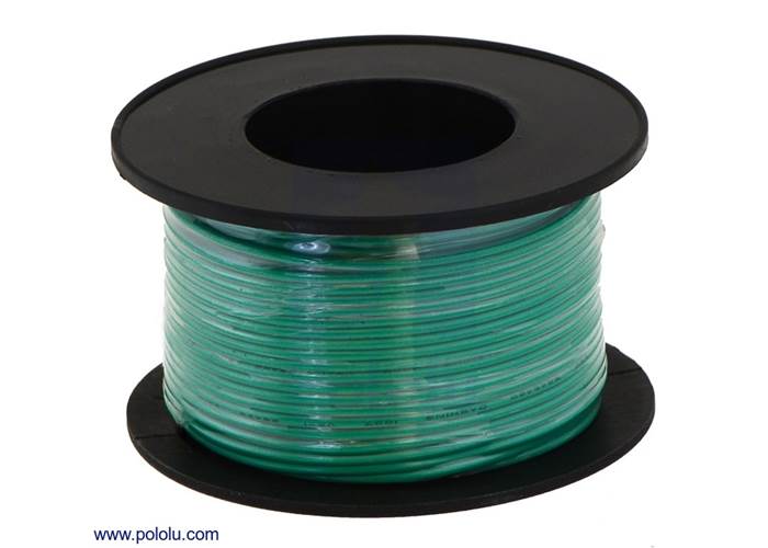 Stranded Wire: Green, 22 AWG, 50 Feet - Robot Gear Australia