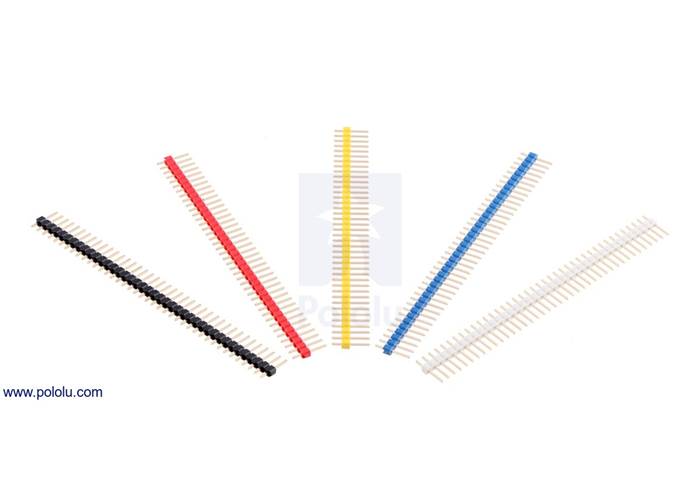 0.100" (2.54 mm) Breakaway Male Header: 1×40-Pin, Straight, Blue