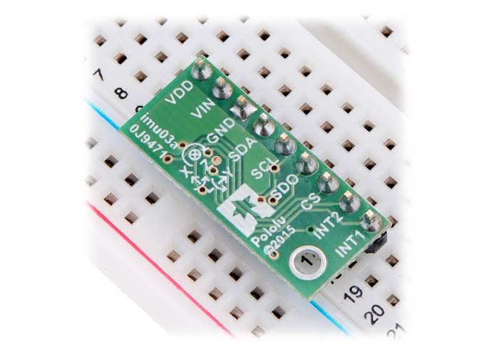 LSM6DS33 3D Accelerometer and Gyro Carrier with Voltage Regulator