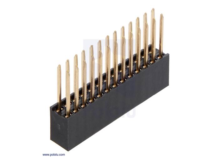 Stackable 0.100″ Female Header: 2x13-pin, Straight