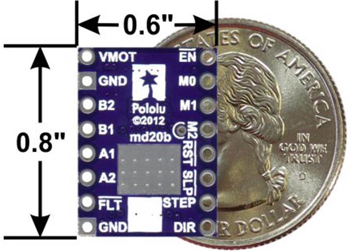 DRV8825 Stepper Motor Driver Carrier, High Current (Header Pins Soldered)