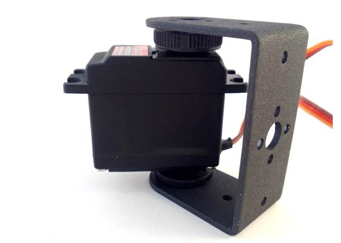 Servo Bracket - Black Aluminium - Short Arm