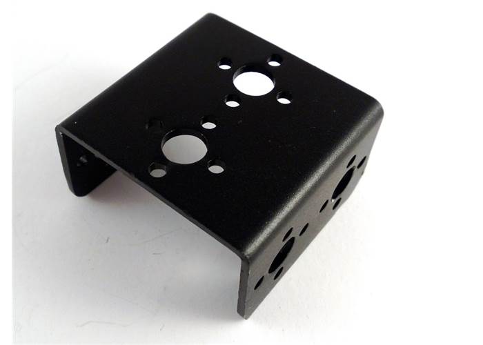 Servo Bracket - Black Aluminium - U-Channel Short