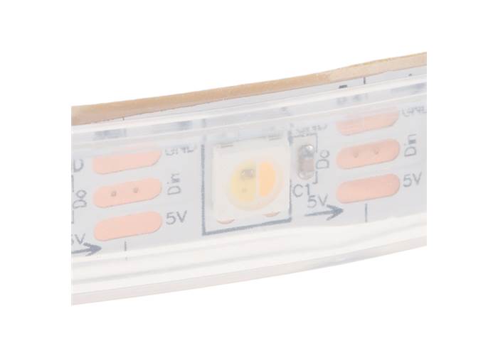 White Tri-Color LED Strip - Addressable, Sealed (1m)