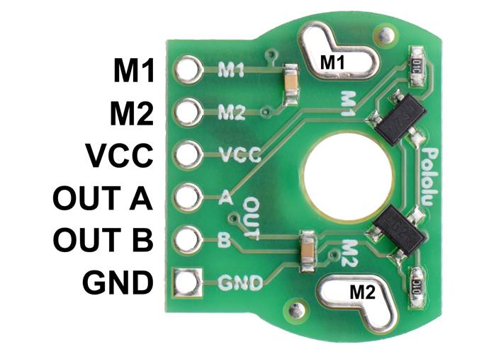 Magnetic Encoder Pair Kit for Mini Plastic Gearmotors, 12 CPR, 2.7-18V