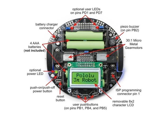 Pololu 3pi Robot Kit - Robot Gear Australia