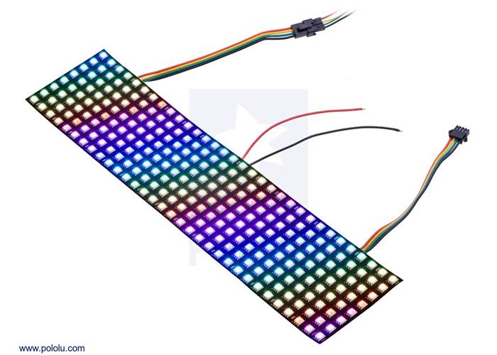 Addressable RGB 16x16-LED Flexible Panel, 5V, 10mm Grid (SK9822)