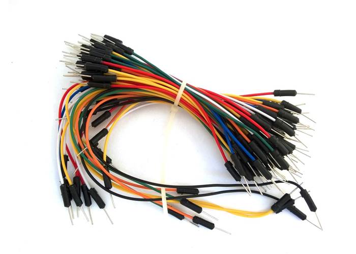 Breadboard jumper wire rainbow assortment 65 pack