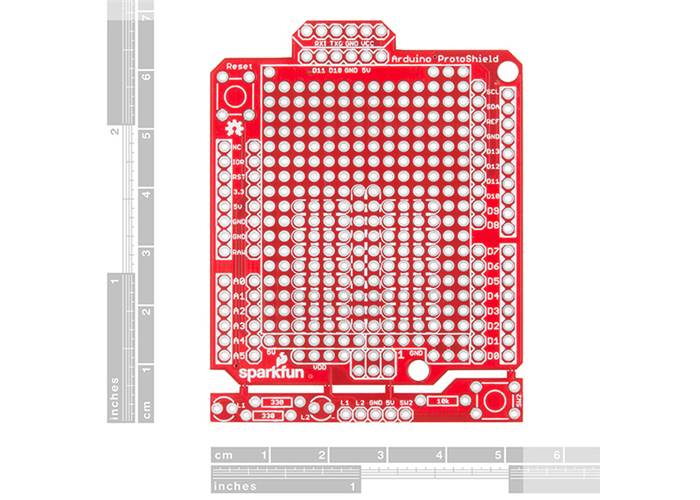 SparkFun Arduino ProtoShield - Bare PCB - Robot Gear Australia