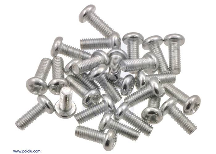 Machine Screw: M3, 7mm Length, Phillips (25-pack)