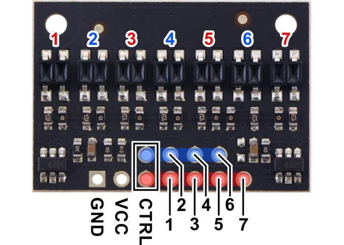 QTR-HD-07A Reflectance Sensor Array - Robot Gear Australia