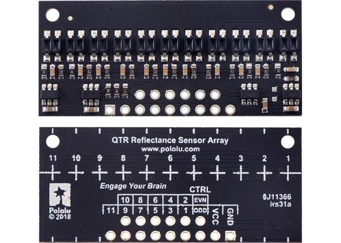 QTR-HD-11RC Reflectance Sensor Array: 11-Channel, 4mm Pitch, RC Output