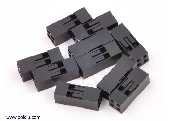 0.1" (2.54mm) Crimp Connector Housing: 2x2-Pin 10-Pack
