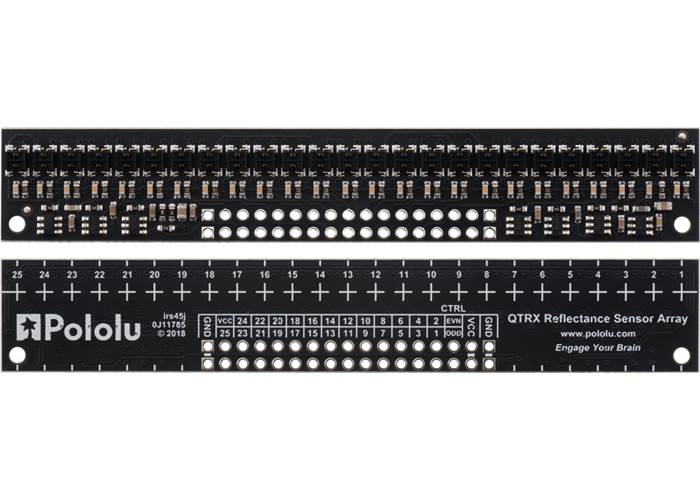 QTRX-HD-25RC Reflectance Sensor Array: 25-Channel, 4mm Pitch, RC Output ...