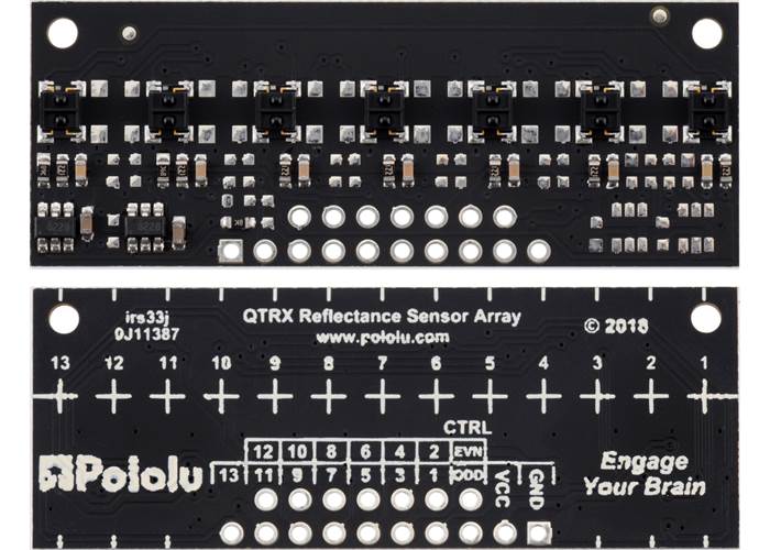 QTRX-MD-07RC Reflectance Sensor Array: 7-Channel, 8mm Pitch, RC Output ...