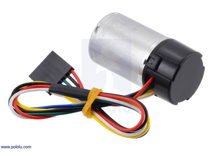 HP 12V Motor with 48 CPR Encoder for 25D mm Metal Gearmotors (No Gearbox)