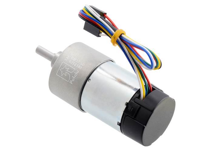 50:1 Metal Gearmotor 37Dx70L mm 24V with 64 CPR Encoder (Helical Pinion)