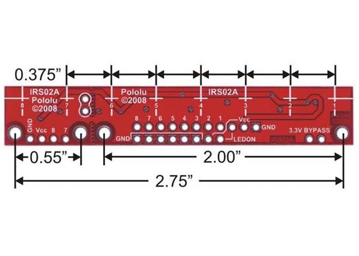 Pololu QTR-8RC Reflectance Sensor Array - Robot Gear Australia