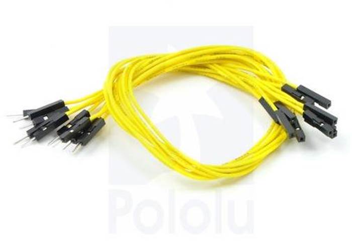 Jumper Wires Male-Female 10 pieces 30cm (12") Yellow
