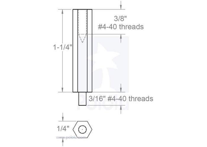 Aluminium Standoff 4-Pack 1.25inch M-F - Robot Gear Australia