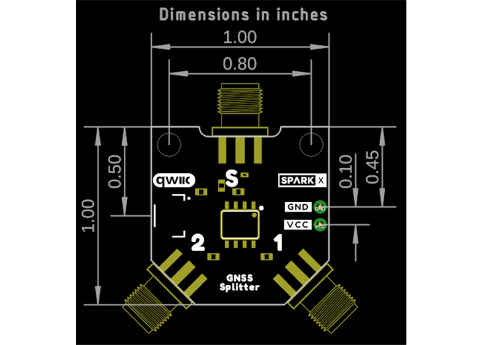GNSS Antenna Splitter (Power Divider) with DC Pass