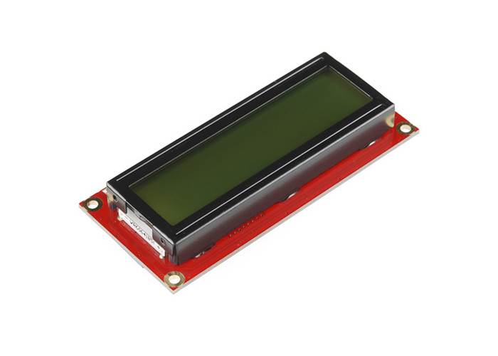 SparkFun Serial Enabled 16x2 LCD - Black on Green 3.3V