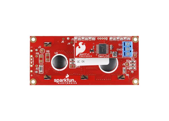 SparkFun Serial Enabled 16x2 LCD - Black on Green 3.3V