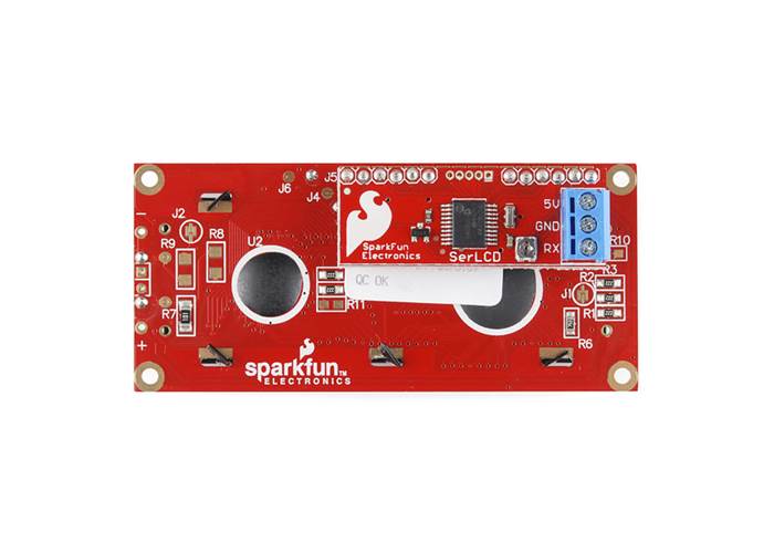SparkFun Serial Enabled 16x2 LCD - Red on Black 3.3V