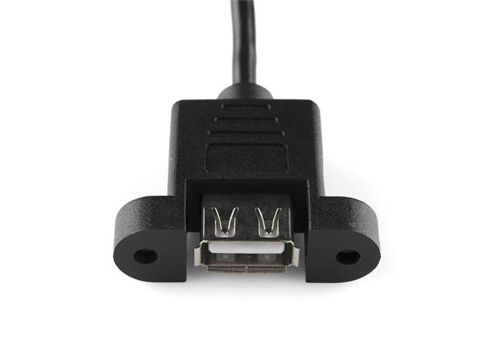Panel Mount USB to 4-pin Female Header Cable - 6'