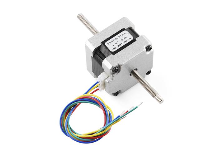 Stepper Motor - 29 oz.in (200 steps/rev, Threaded Shaft)