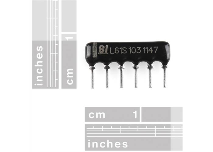 Resistor Network - 10K Ohm (6-pin bussed) - Robot Gear Australia