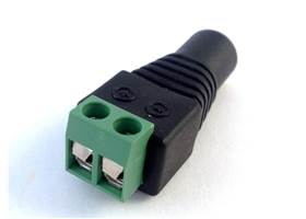 DC Barrel Jack Connector (Female) with screw terminals 2.1mm x 5.5mm