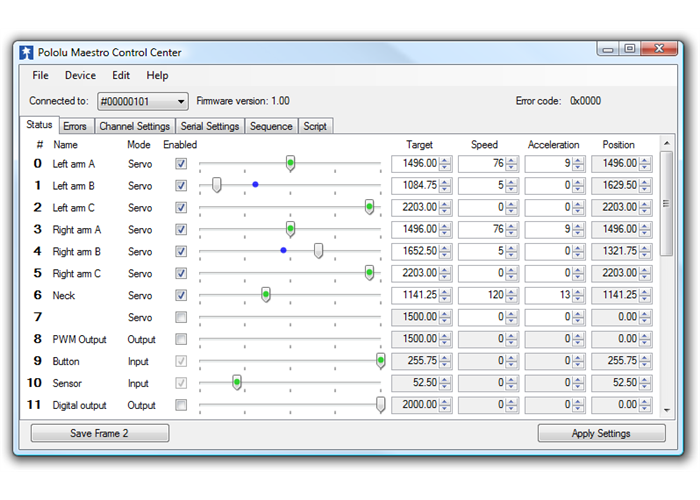 Mini Maestro 18-Channel USB Servo Controller (Partial Kit)