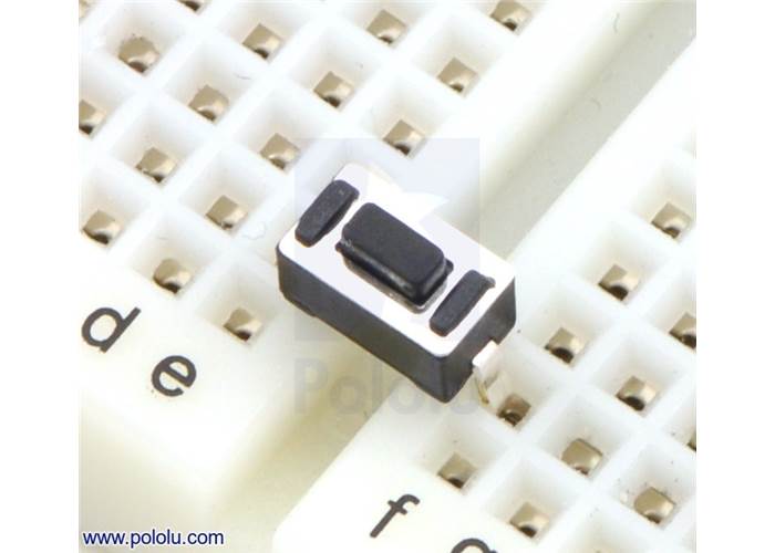 Mini Pushbutton Switch: PCB-Mount, 2-Pin, SPST, 50mA (5-Pack)