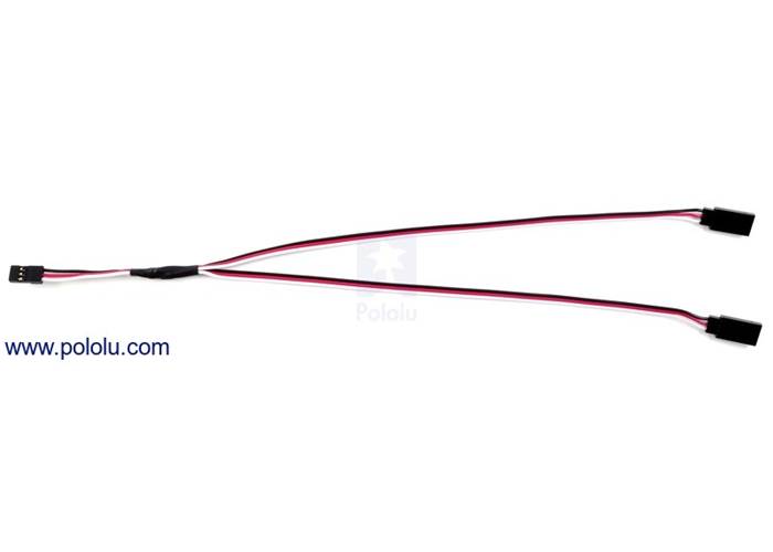 Servo Y Splitter Cable 12" Female - 2x Male
