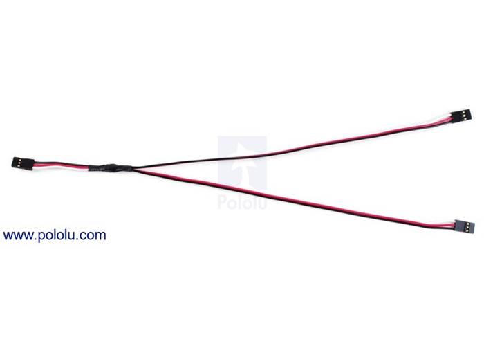 Servo Y Splitter Cable 12" Female - 2x Female