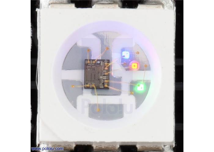 Addressable RGB 8x8-LED Flexible Panel, 5V, 10mm Grid (APA102C)