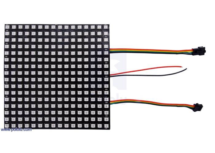 Addressable RGB 16x16-LED Flexible Panel, 5V, 10mm Grid (APA102C)