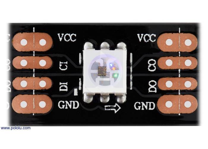 Addressable RGB 150-LED Strip, 5V, 5m (APA102C)
