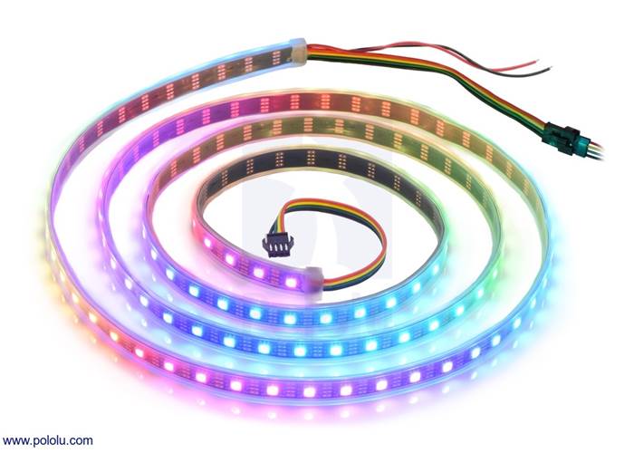 Addressable RGB 120-LED Strip, 5V, 2m (APA102C)
