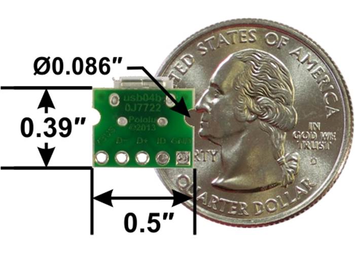 USB Micro-B Connector Breakout Board - Robot Gear Australia
